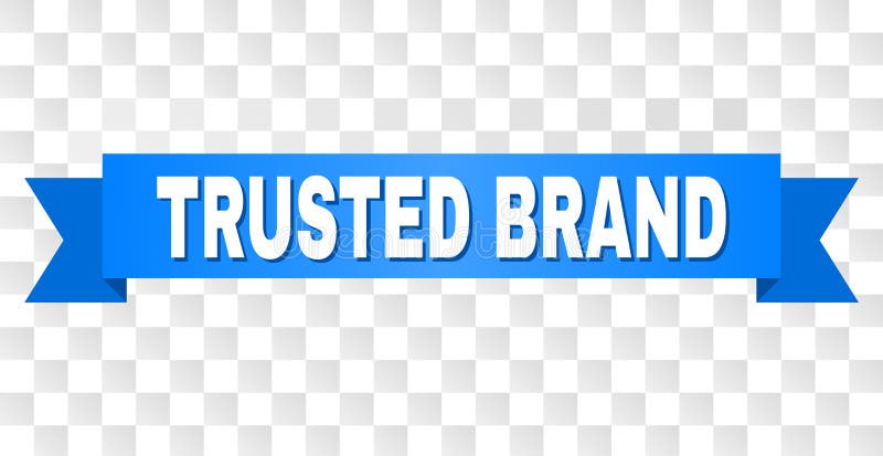 Blue Ribbon with TRUSTED BRAND Title Stock Vector - Illustration of ...
