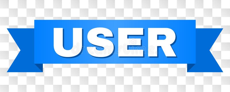 Blue Ribbon with USER Text stock vector. Illustration of stripe - 138337862