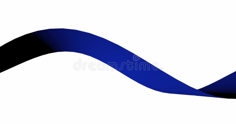The Blue Ribbon Waves on a White Background. Stock Footage - Video of ...