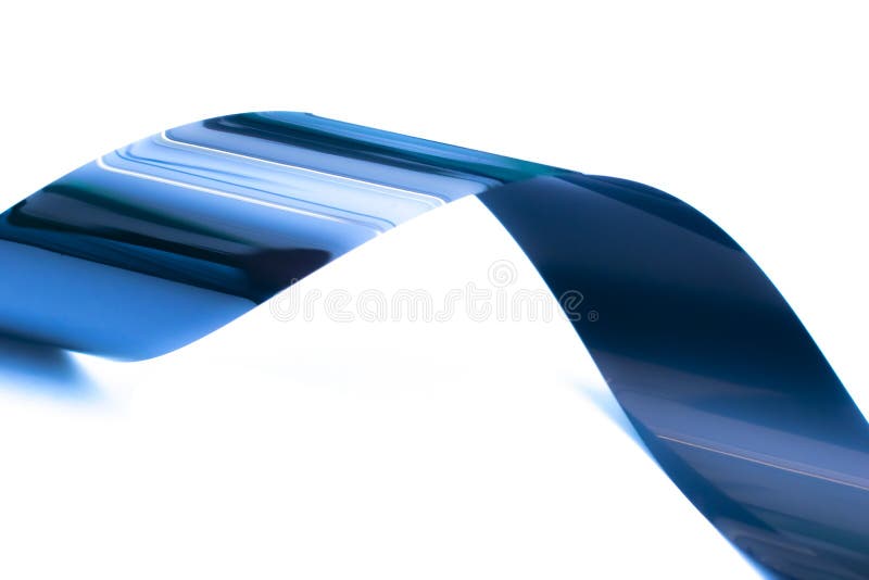 Blue Ribbon on White Background Stock Image - Image of banner, present ...