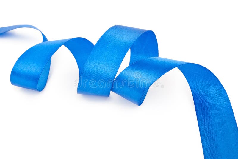 Blue ribbon isolated stock image. Image of color, shiny - 99403613