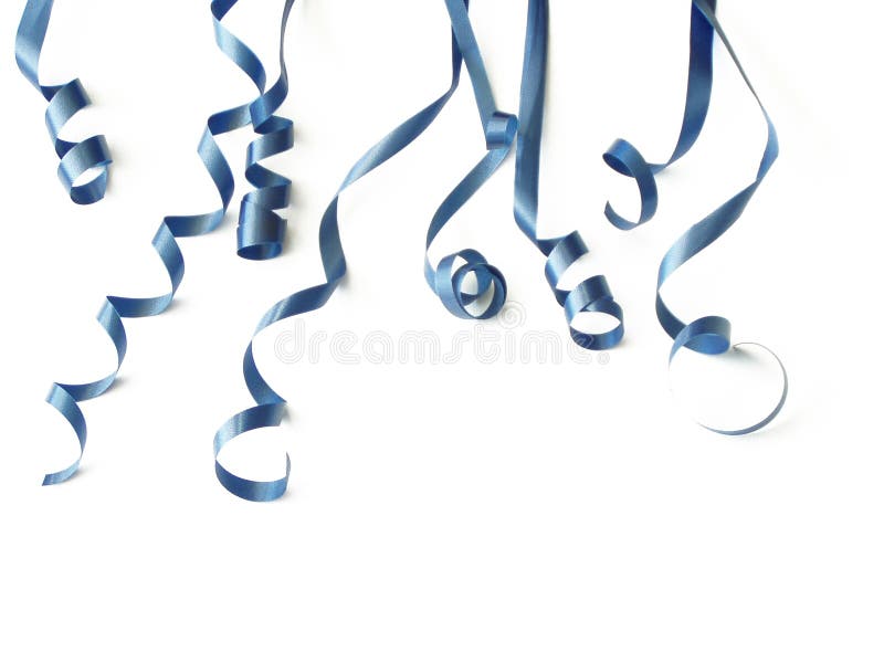 Curly ribbons stock image. Image of blue, hanging, festive - 7642975