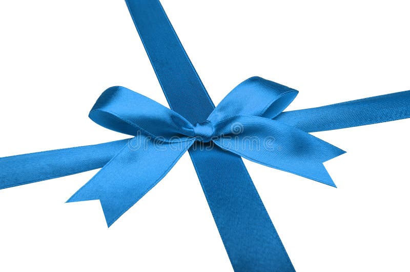 Blue ribbons with bow stock photo. Image of decor, party - 82777722