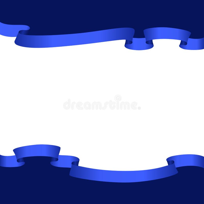 Blue ribbons frame stock vector. Illustration of holiday - 43215763