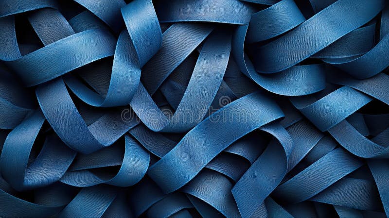 Blue Ribbons Tangled, Abstract Background Texture, Design Element Stock ...
