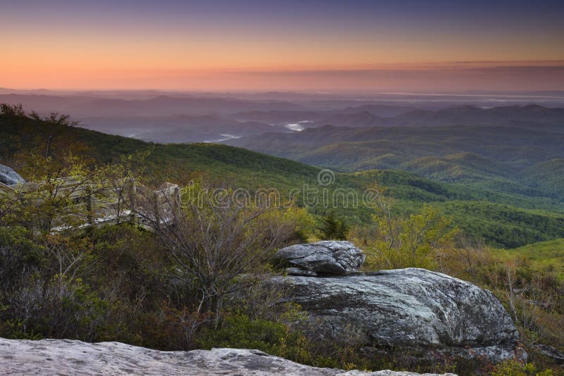 NC Blue Ridge Mountains Light Rays North Carolina Stock Image - Image ...
