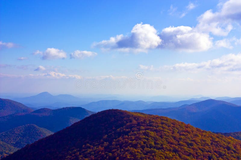 Blue Ridge Mountain Range stock image. Image of heat, haze - 6792087