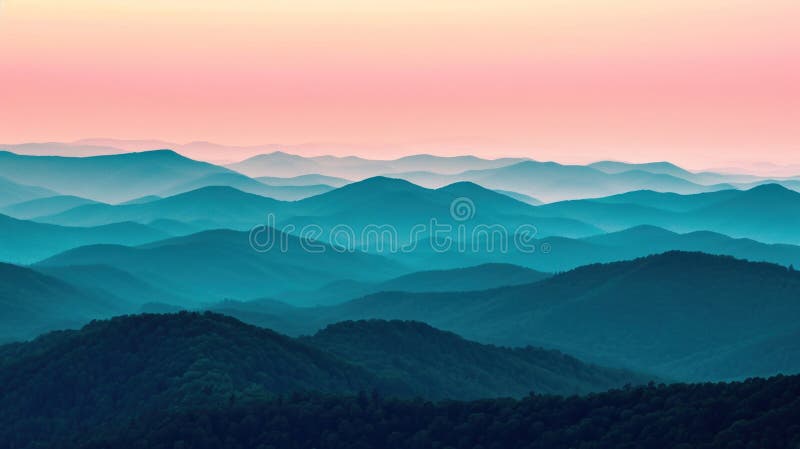 The Blue Ridge Mountain Range Multichromatic Color Scheme Trick of the ...
