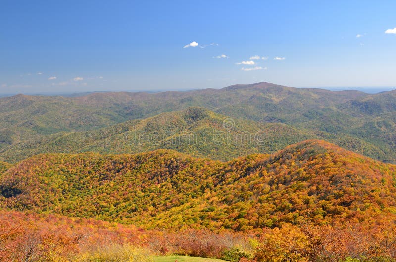 Blue Ridge Mountains stock photo. Image of leaf, blue - 21596668