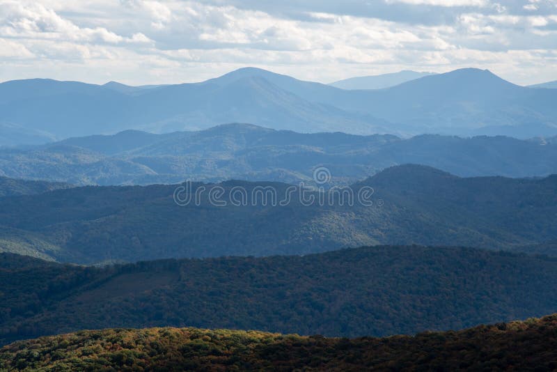 Blue Ridge Mountains from the Appalachian Trail Stock Photo - Image of ...