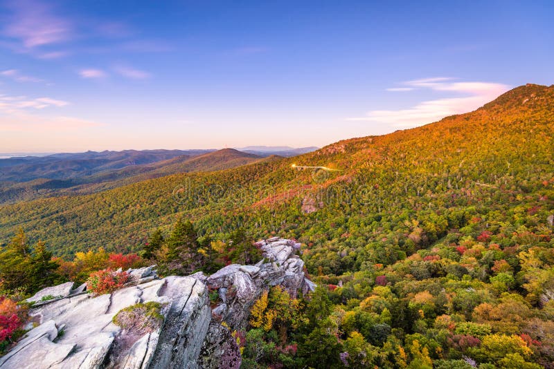 Blue Ridge Mountains At Sunset In North Georgia Stock Photo - Image of ...
