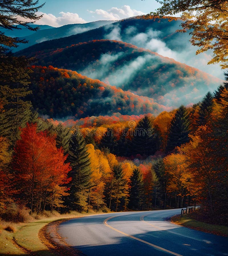 Blue Ridge Mountains stock illustration. Illustration of people - 288782762