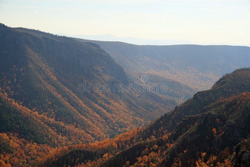 Linville Gorge in Fall, Blue Ridge Mountains, North Carolina Stock ...