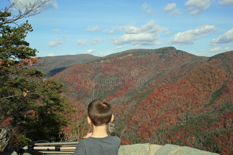Linville Gorge, Blue Ridge Mountains, North Carolina Stock Image ...