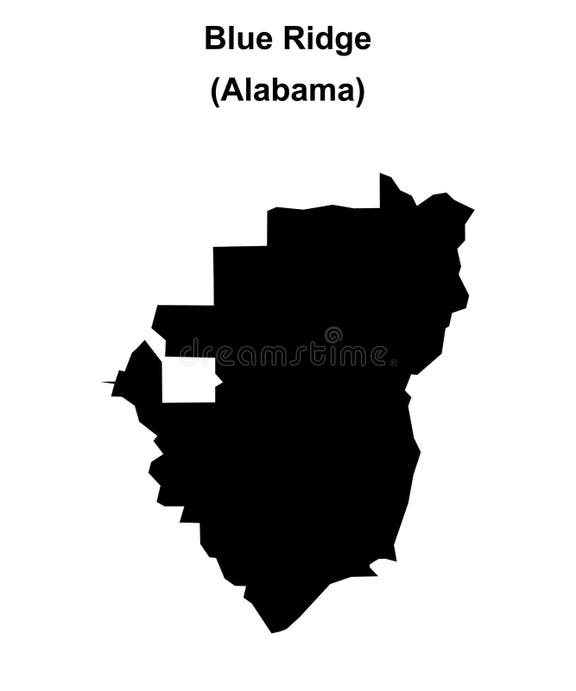 Blue Ridge outline map stock illustration. Illustration of shape ...