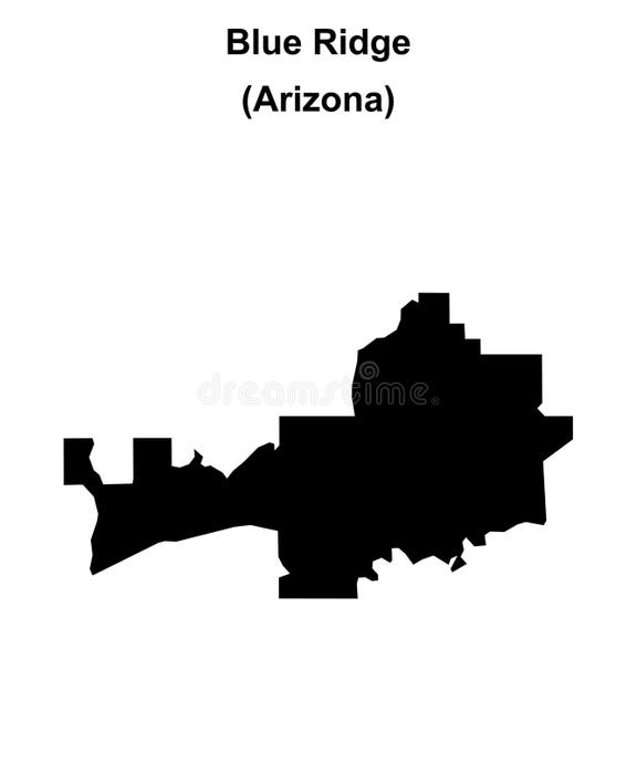 Blue Ridge outline map stock illustration. Illustration of area - 385908834