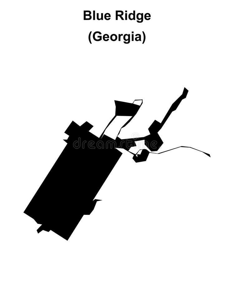 Blue Ridge outline map stock illustration. Illustration of isolated ...