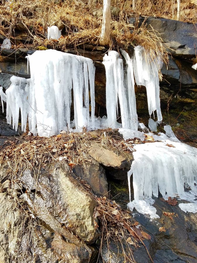 Frozen Fall stock image. Image of parkway, fall, blue - 106830413