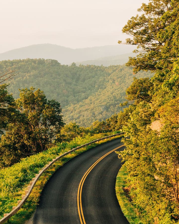 The Blue Ridge Parkway, Near Afton, Virginia Stock Image - Image of ...