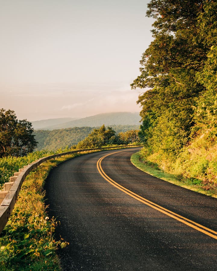 The Blue Ridge Parkway, Near Afton, Virginia Stock Image - Image of ...