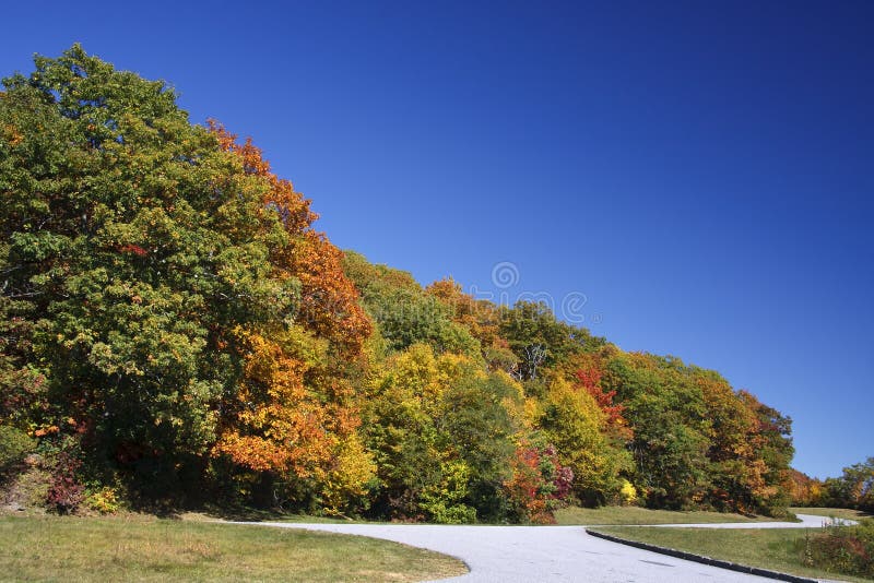Blue Ridge Parkway Road stock image. Image of north, forest - 7538289