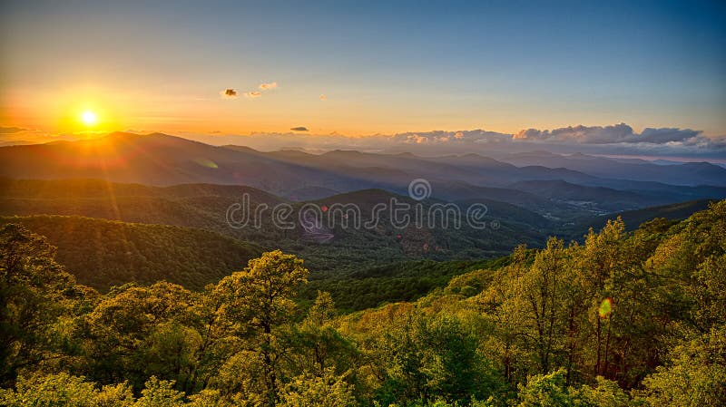 Blue Ridge Appalachian Mountains Spring Flowers Stock Photo - Image of ...