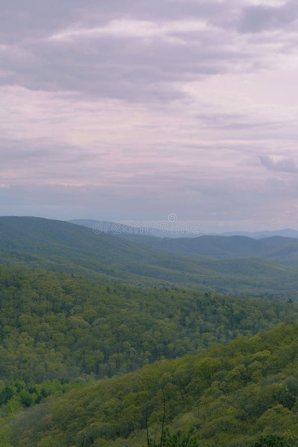Blue Ridge in spring stock image. Image of purple, national - 54085771