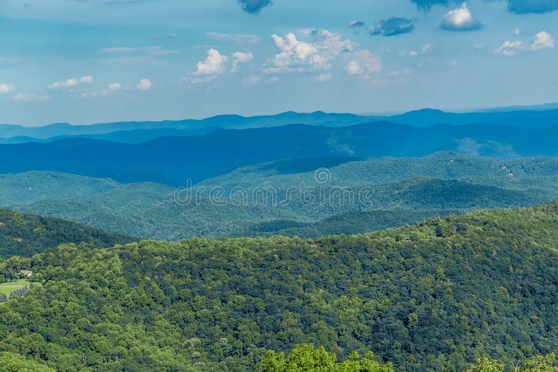 Blue Ridge View stock photo. Image of ridge, cloudy, rural - 74474356
