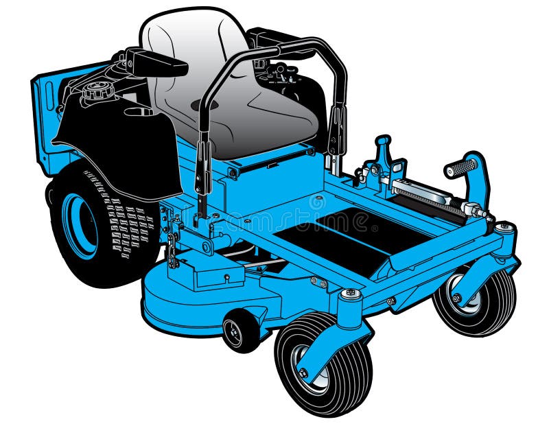 Lawn Mower Illustration stock vector. Illustration of landscape - 133144071