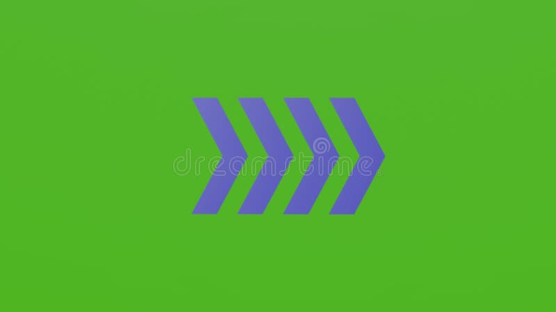 Blue Right Arrows on the Green Screen Stock Video - Video of screen ...