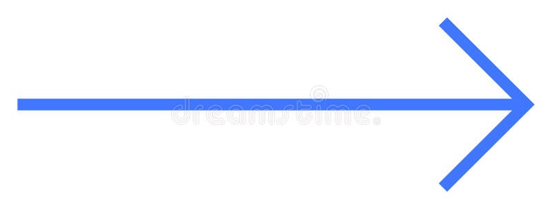 Blue Right-Pointing Arrow for Directional Guidance in Minimalistic ...