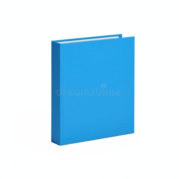 Blue Ring Binder Folder with Spine Standing Transparent Background ...