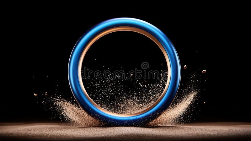 Blue Ring in Brown Dust stock illustration. Illustration of dark ...