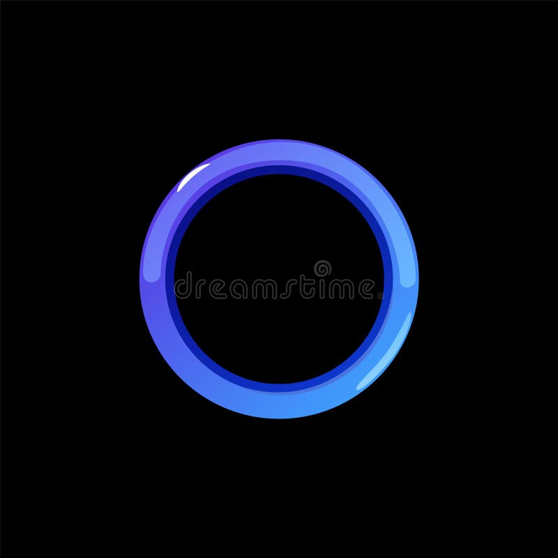 Blue Ring Frame Avatar Cartoon Vector, Achievement Empty Template ...