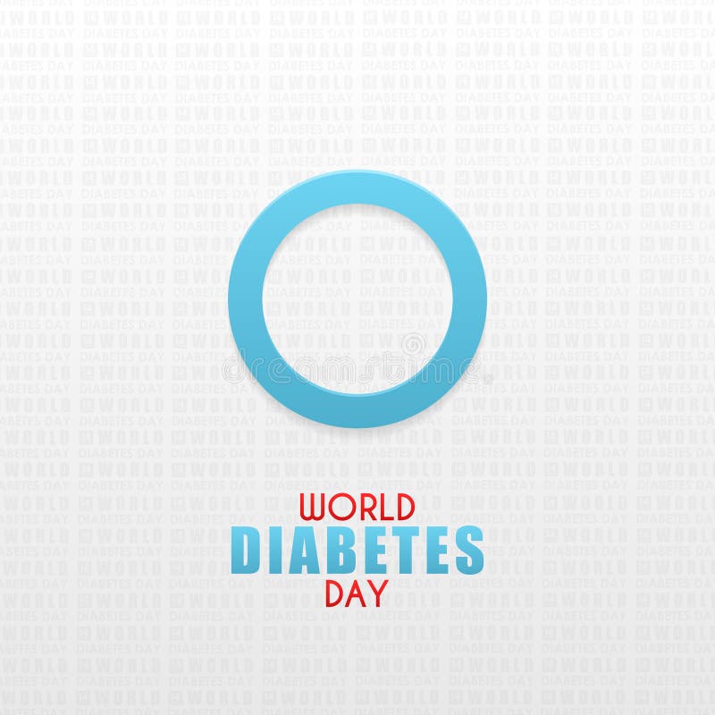 Blue Ring on a White Background, World Diabetes Day Poster Concept ...