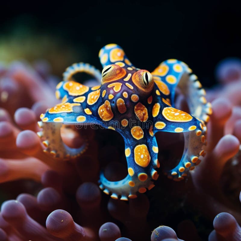 Blue-ringed Octopus. the Deadly Blue Ringed Octopus, Hapalochlaena ...