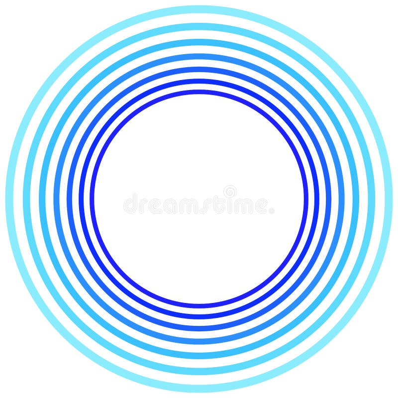Blue Rings Circular Frame Card Stock Illustration - Illustration of ...