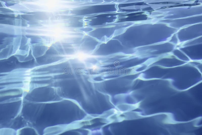 Blue Ripple Water Background, Swimming Pool Water Sun Reflection Stock ...