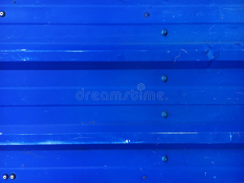Blue Rippled Metal Texture with Bolts Stock Photo - Image of texture ...