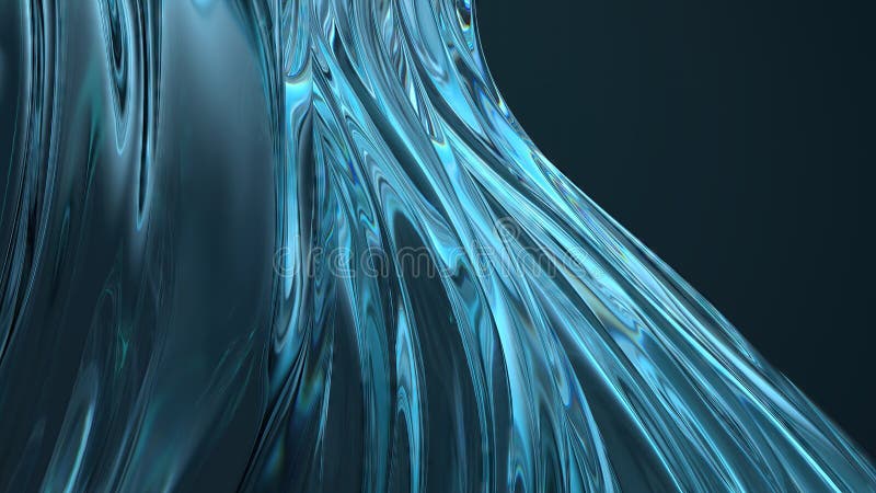 Blue Rippling Crystal Plate and Reflection Fresh Clear Elegant Modern ...