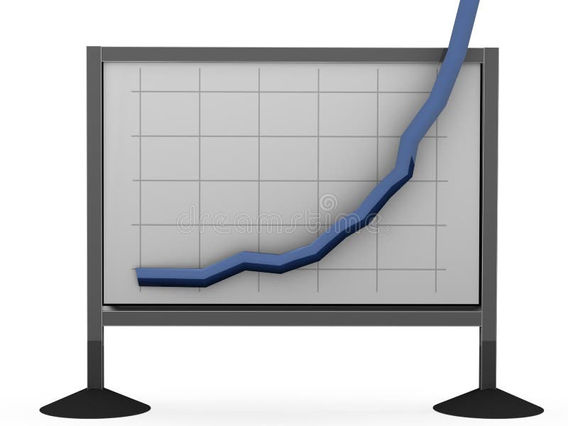 Blue rising business chart stock illustration. Illustration of business ...