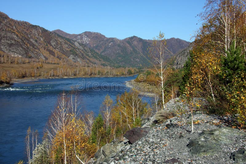 Blue river stock photo. Image of hill, landscape, beauty - 11551474