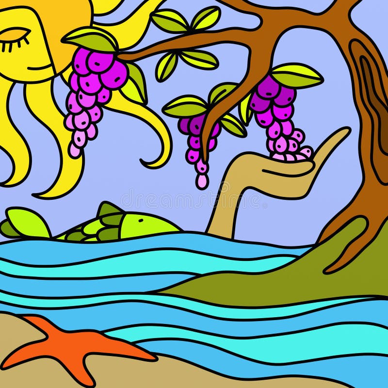 Blue river stock illustration. Illustration of mother - 38396353