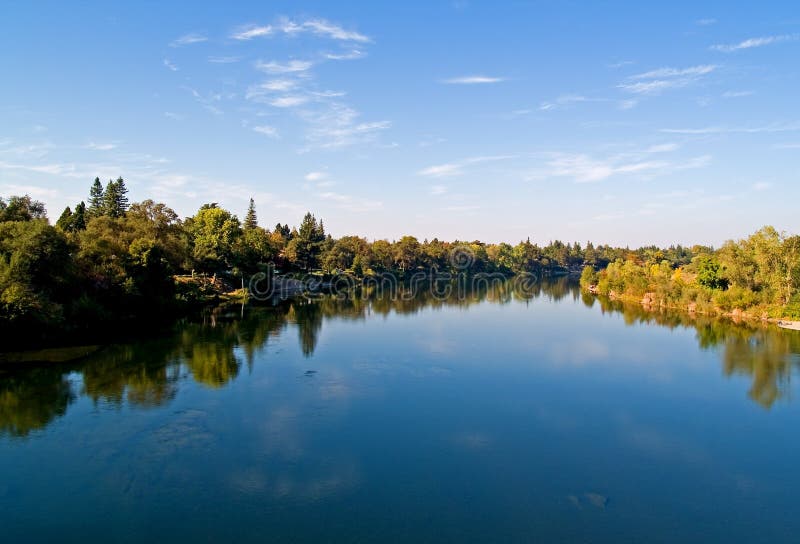 Blue river stock photo. Image of california, sunny, reflection - 7304892