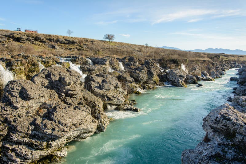 Blue river stock image. Image of hills, mountain, flowing - 87682703