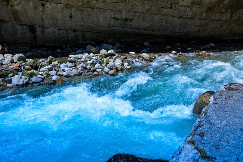 Blue River in the Mountains of Abkhazia Stock Photo - Image of holiday ...