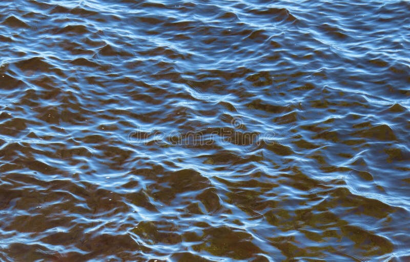 Natural Blue River Water Surface with Soft Waves As a Background Stock ...