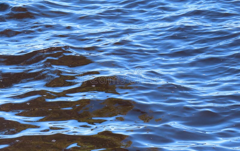 Blue River Water Photo Background with Soft Waves Stock Photo - Image ...