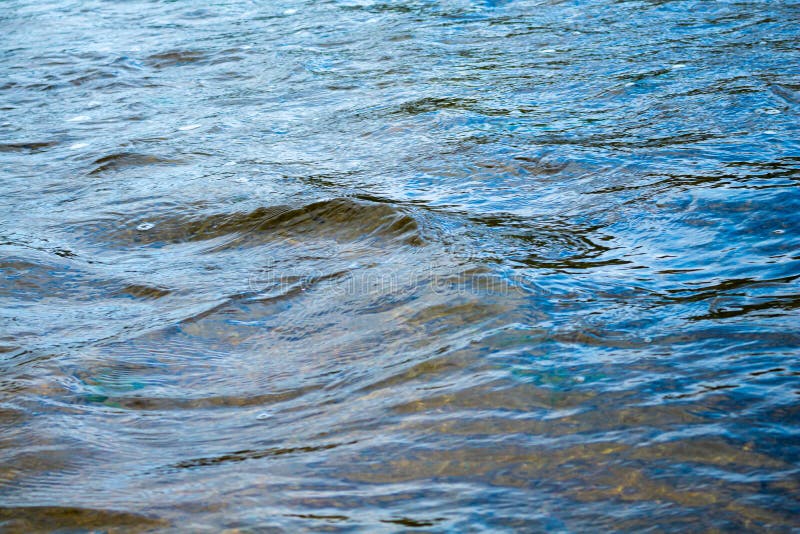 Blue River Water`s Wave on the Surface Stock Image - Image of daylight ...