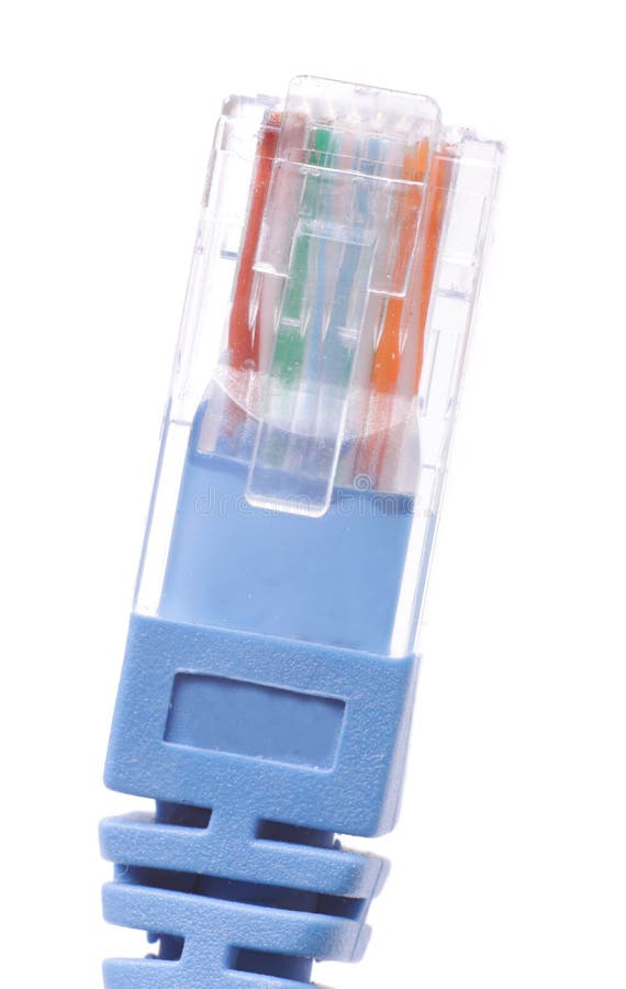 Blue RJ 45 plug stock photo. Image of ethernet, unshielded - 28682314